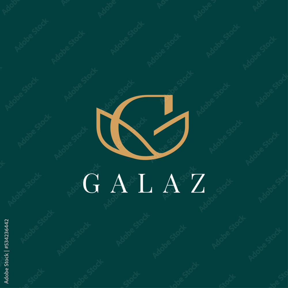 Luxury Initial G Combine With Flower Icon Simple Logo Design. Letter G ...