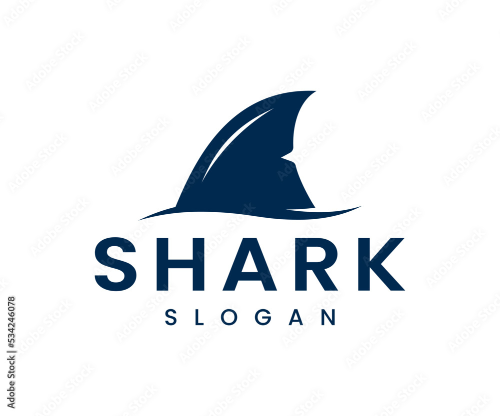 Shark fin logo icon vector illustration Stock Vector | Adobe Stock