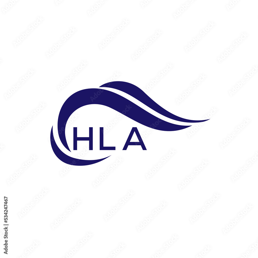 HLA letter logo. HLA blue image on white background. HLA Monogram logo ...