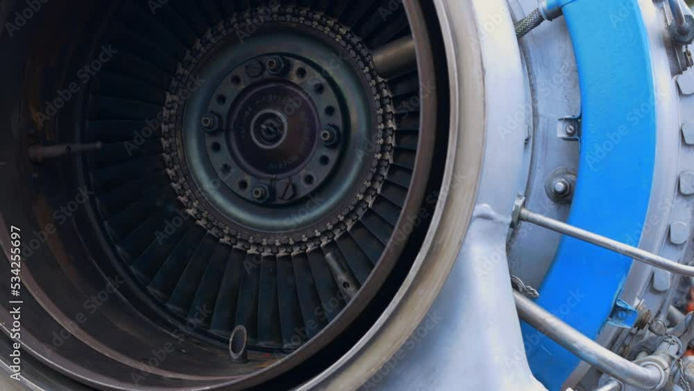 Jet engine nozzle with heat-resistant steel blades. Replacing a ...