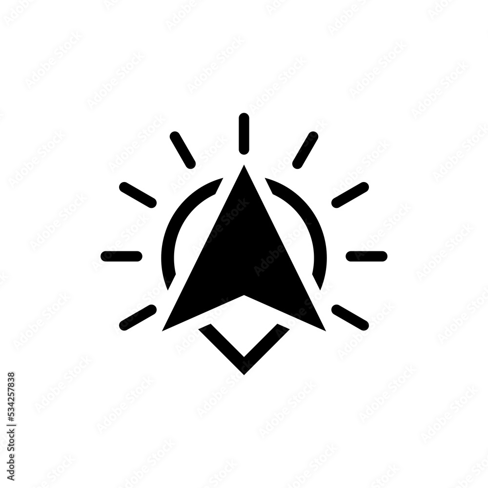 Point with Navigation and location icon logo vector template Stock ...