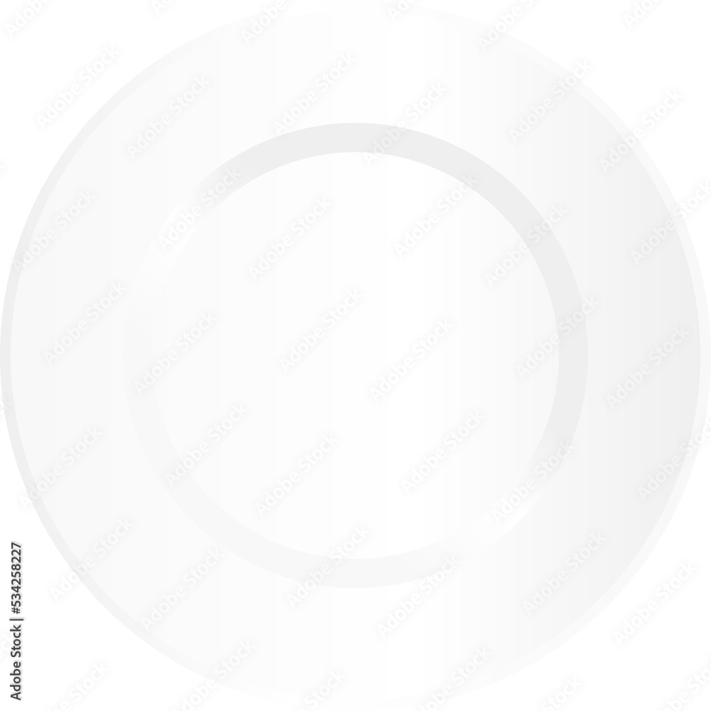 Cartoon illustration object white ceramic plate Stock Illustration ...