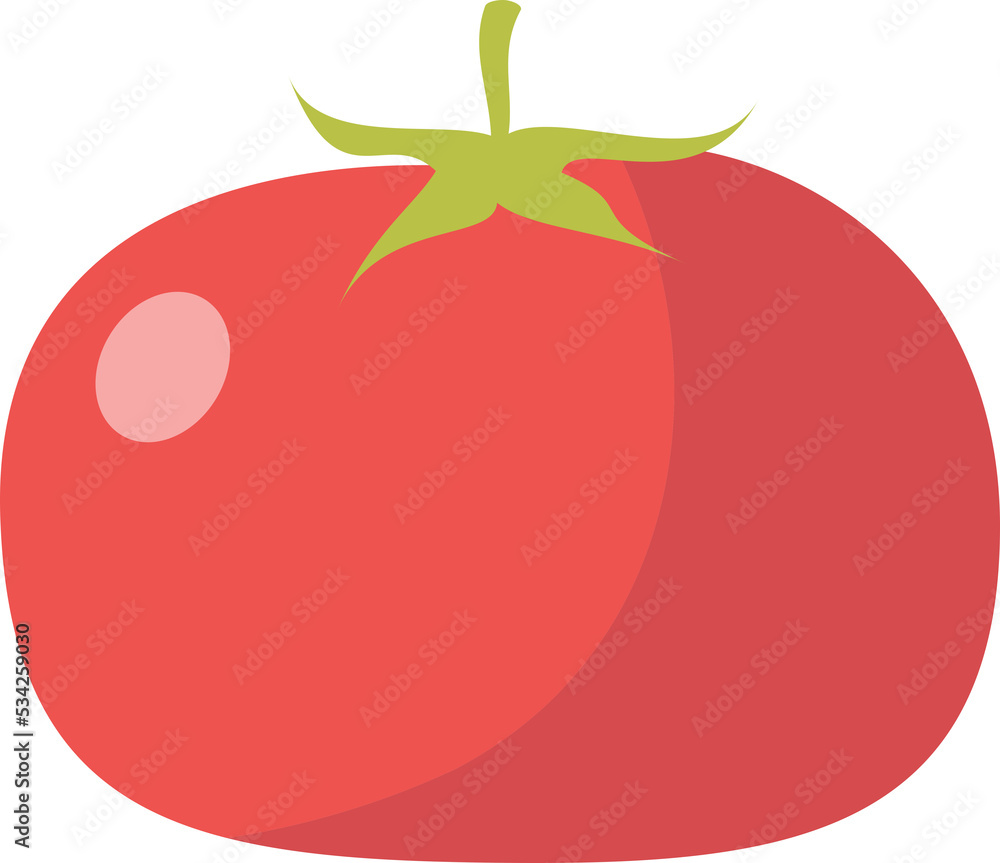 Cartoon illustration isolated object fresh fruit tomato Stock ...