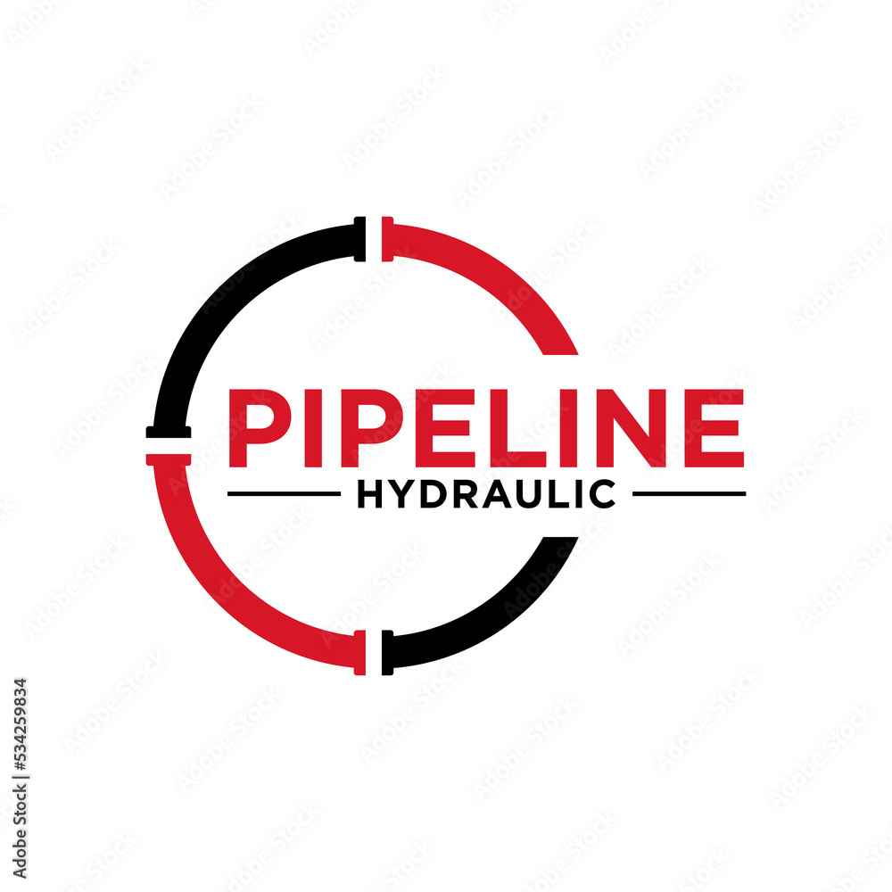 Pipe Hydraulic Logo Template element Stock Vector | Adobe Stock