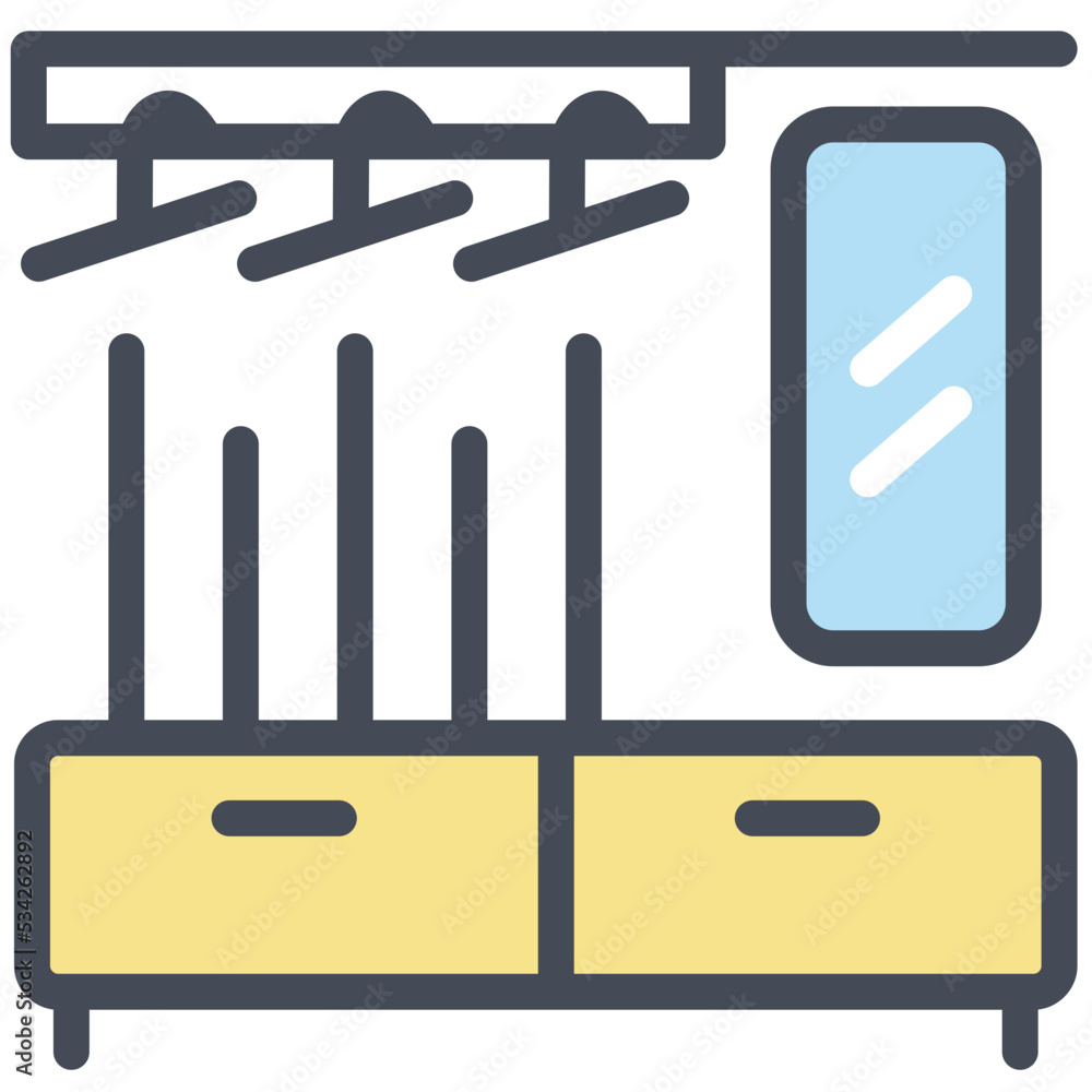 cupboard, dressing, furniture, storage, walk in closet, icon ...