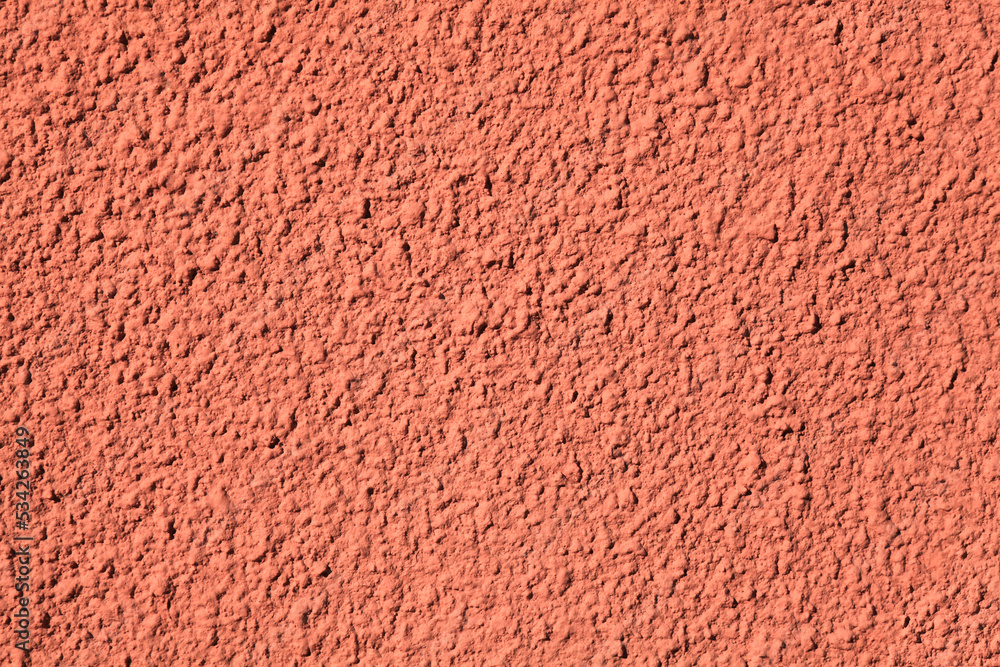 Pink wall, texture, background. Relief surface. Plastered building wall ...