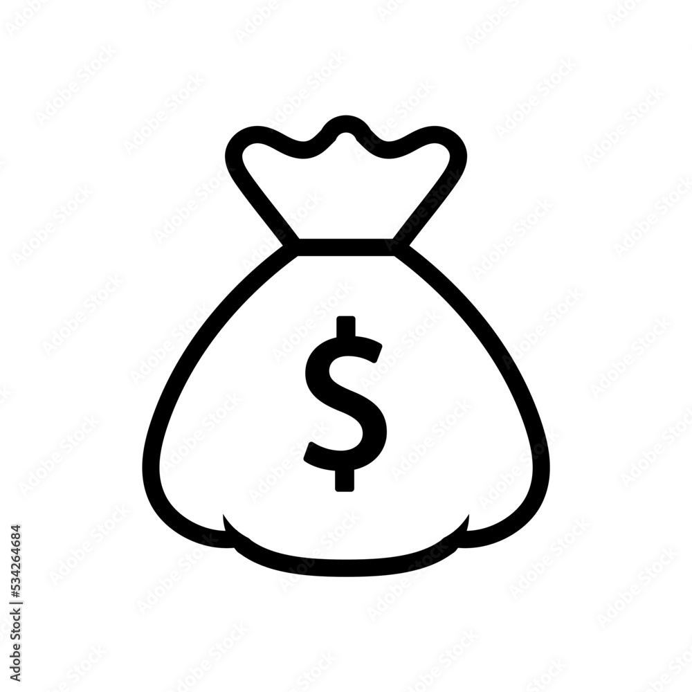 Icono de bolsa de dinero. Ilustración vectorial Stock Vector | Adobe Stock