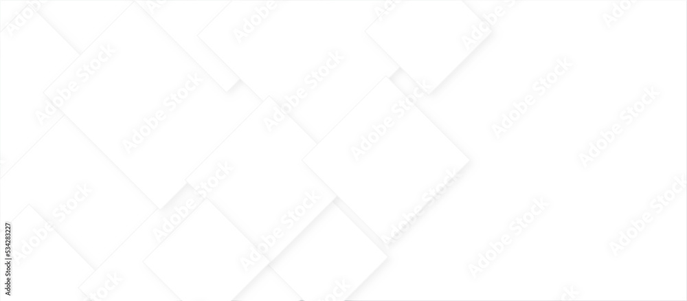 Abstract white geometric overlapping square pattern, design of ...