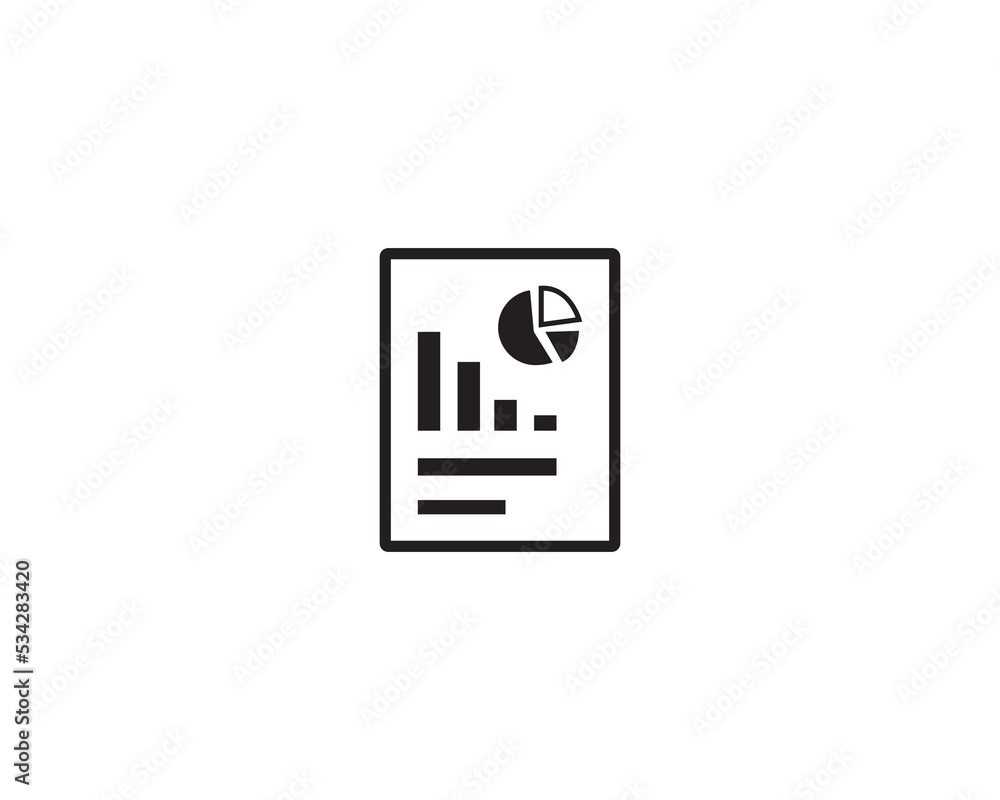 Report Statistic Analysis Analytics Arrow Icon Vector Symbol Design