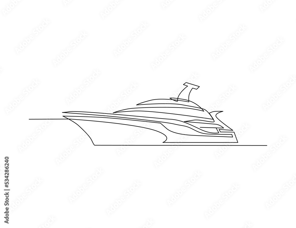 continuous-one-line-drawing-of-yacht-boat-line-art-drawing-vector