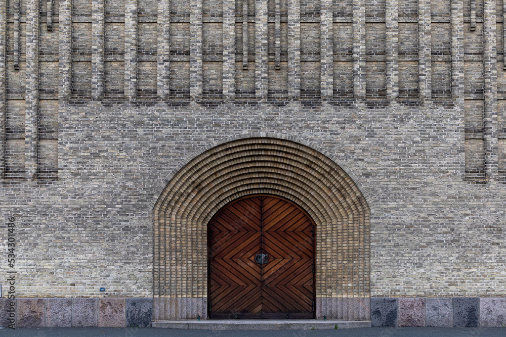 Copenhagen, Denmark The Gruntvig's Church in the Bispebjerg district ...