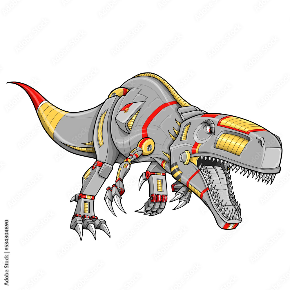 Robot Tyrannosaurus Rex Dinosaur PNG transparent backgrounds Stock ...
