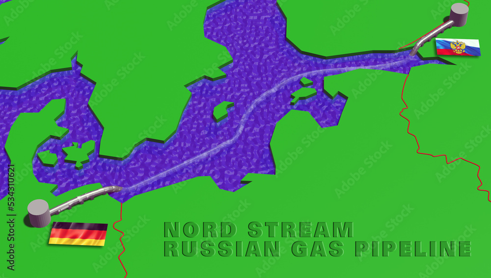 NORD STREAM RUSSIAN GAS PIPELINE Stock Illustration | Adobe Stock