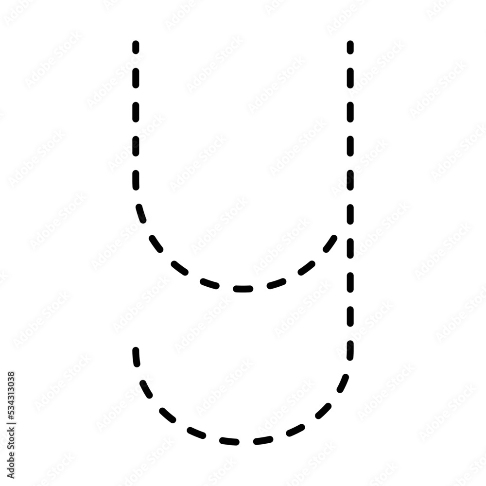 Tracing Alphabet lowercase small letter y prewriting dotted line element for kindergarten ...