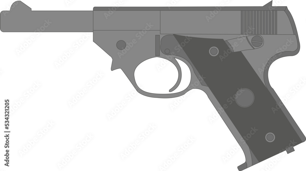 Hand gun, pistol, weapon, handgun, isolated, revolver, military, army ...