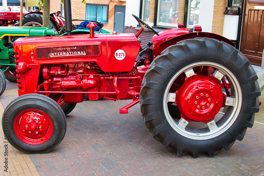 Uithuizen, Netherlands, 5-21-2022. Vintage, beautifully restored red ...