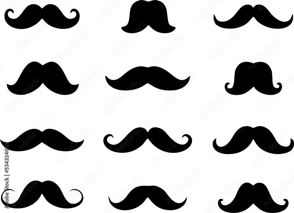 vetor de bigode para dia dos pais e novembro azul Stock Illustration ...