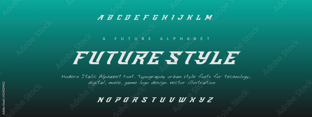 FUTURE tech vector font typeface unique font design. Typeface urban ...