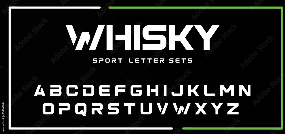 WHISKY Minimal urban font. Typography with dot regular and number ...