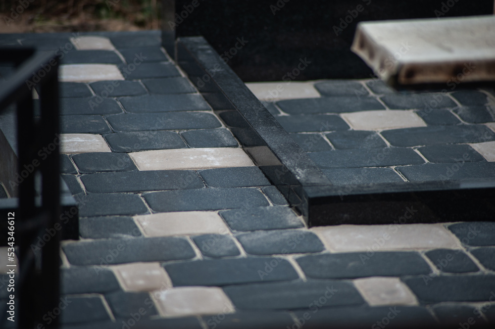 An ancient cemetery in Nova Scotia. A small piece of the graveyard is ...