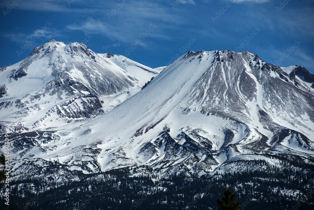 These volcanos are part of the same complex of peaks in this highly ...