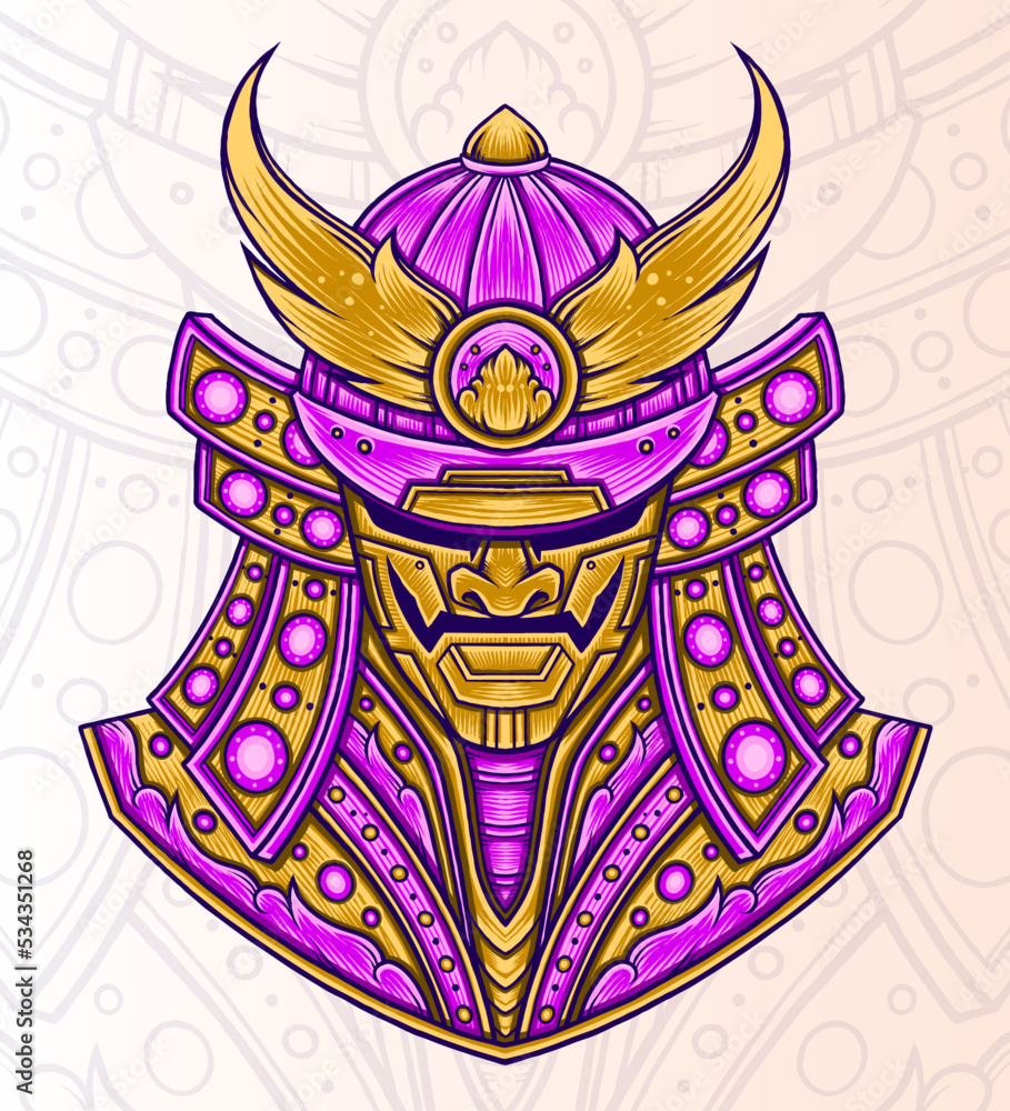 Mecha Samurai Armor Stock Vector | Adobe Stock