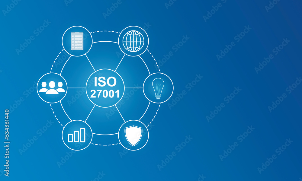 ISO 27001 and icons. Stock Illustration | Adobe Stock