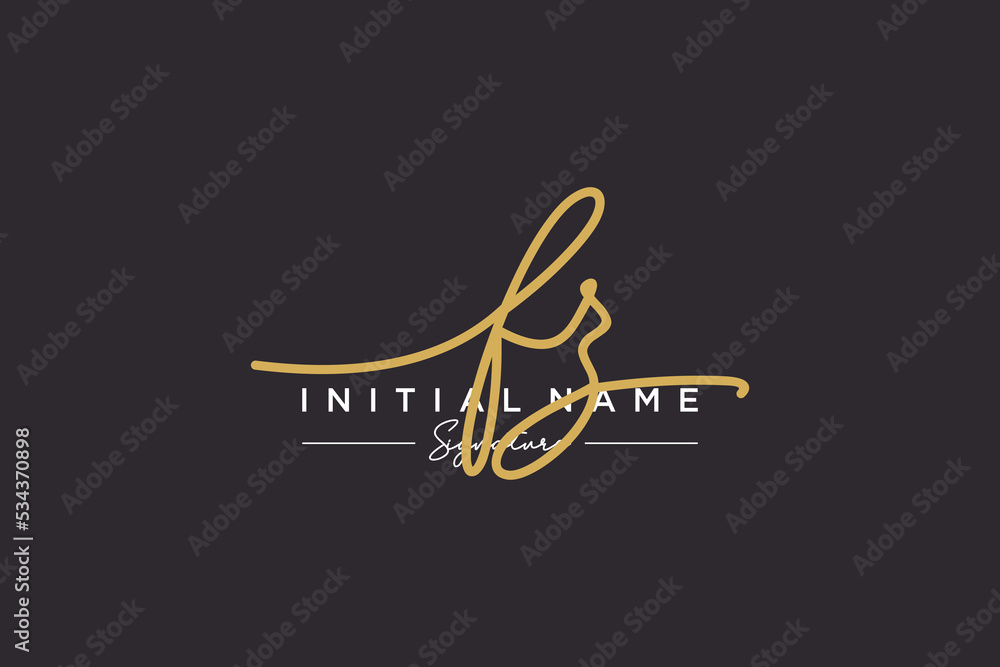 Initial FZ signature logo template vector. Hand drawn Calligraphy ...