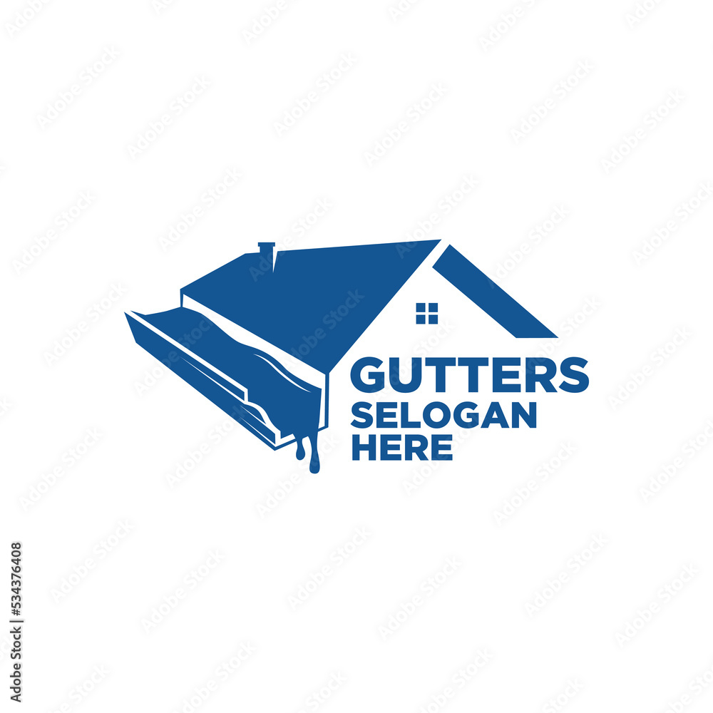 home and gutter logo icon and vector Stock Vector | Adobe Stock