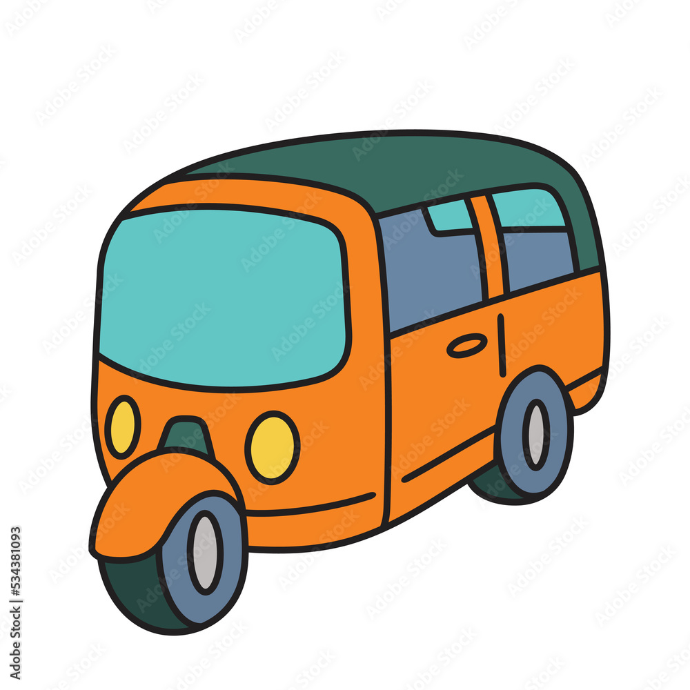 Bajai vector illustration, bajay cartoon image, coloring book page ...