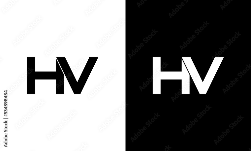 letter hv logo design Stock Vector | Adobe Stock