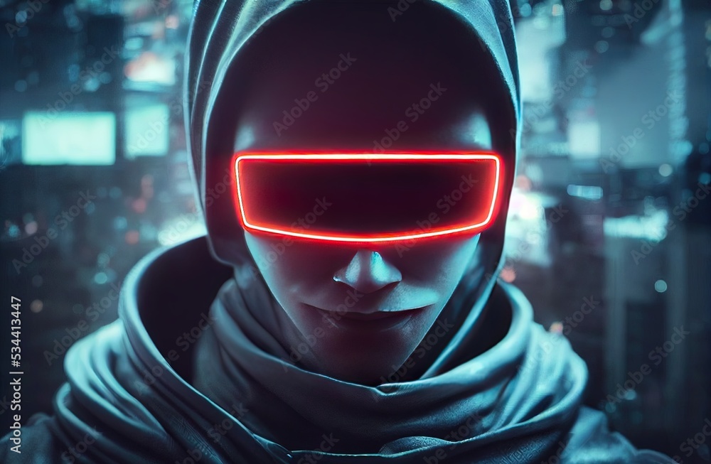 3D rendered computer generated image depicting virtual reality (VR) in ...