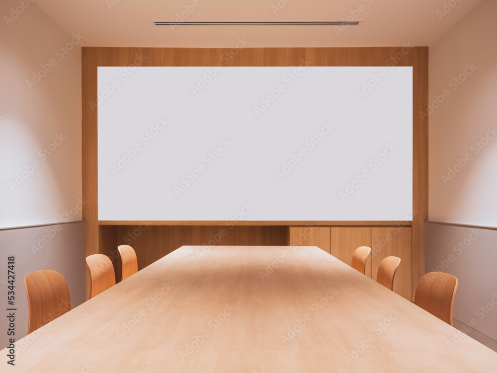 Mock up Screen Presentation interior meeting room Business Office ...