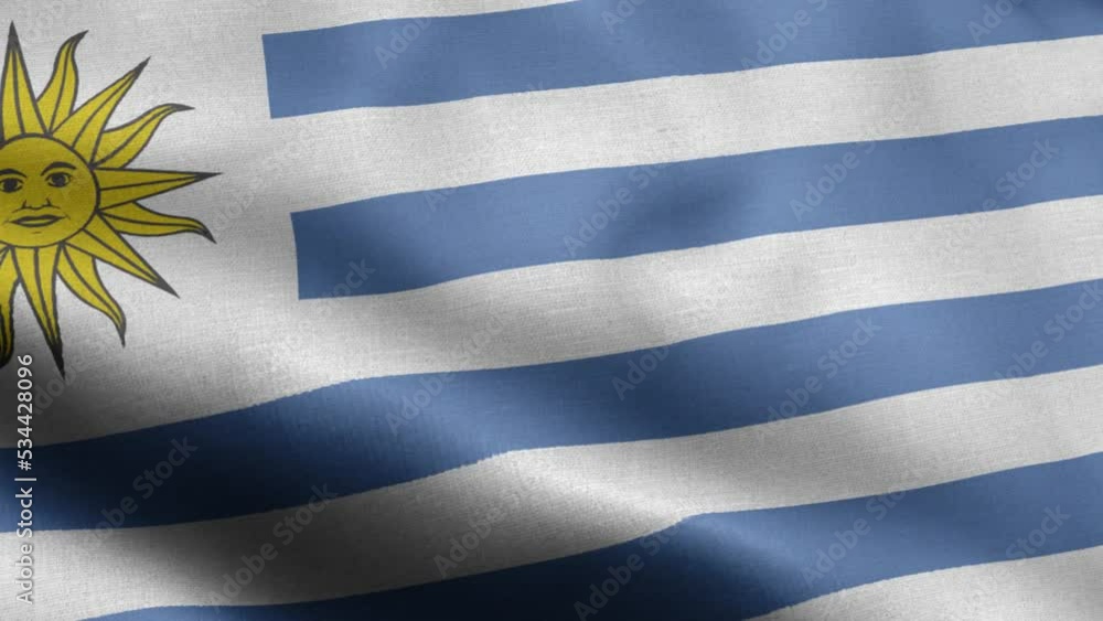 Flag Of Uruguay - Uruguay Flag High Detail - National flag Uruguay wave ...