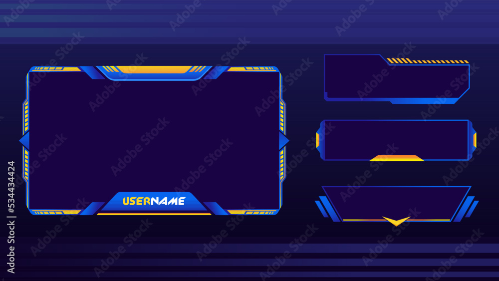 abstract frames technology futuristic interface hud vector design for ...