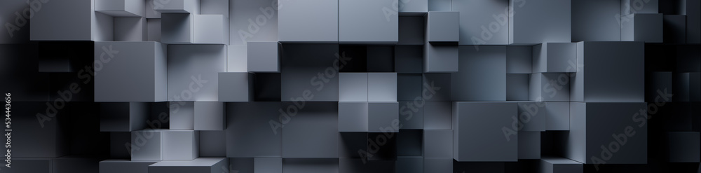 Grey and White, Multisized Blocks Perfectly Aligned to create a ...