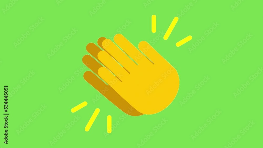 Animated Clapping Emoji Celebration Emoticon Green Screen 4K Stock ...
