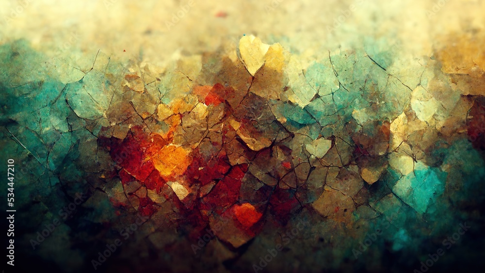 Abstract surface texture with cracks. Cracked background with color ...