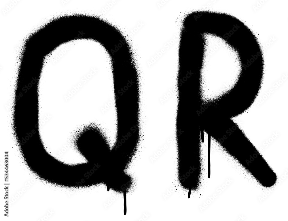 Letter R In Graffiti Style