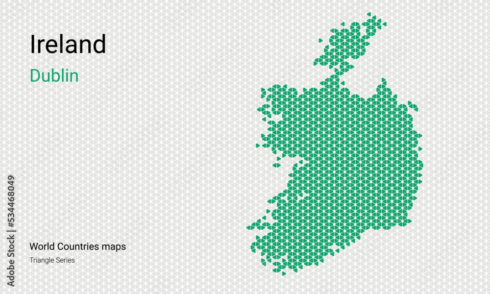 Creative map of Ireland. Political map. Irish. Beirut. Belfast. Dublin ...