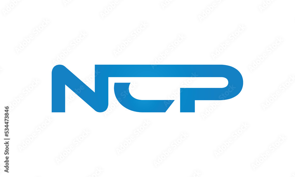 NCP monogram linked letters, creative typography logo icon Stock Vector ...