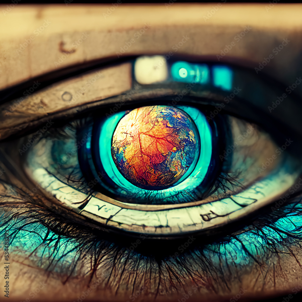 the view from the pupil of the human being living in the metaverse ...