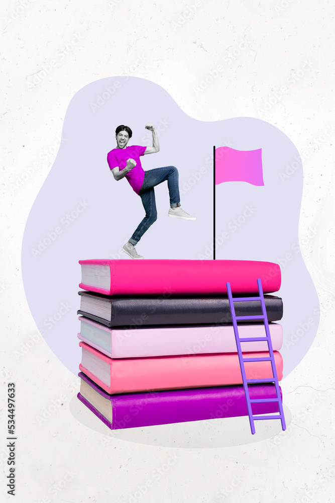 Student Climbing Ladder