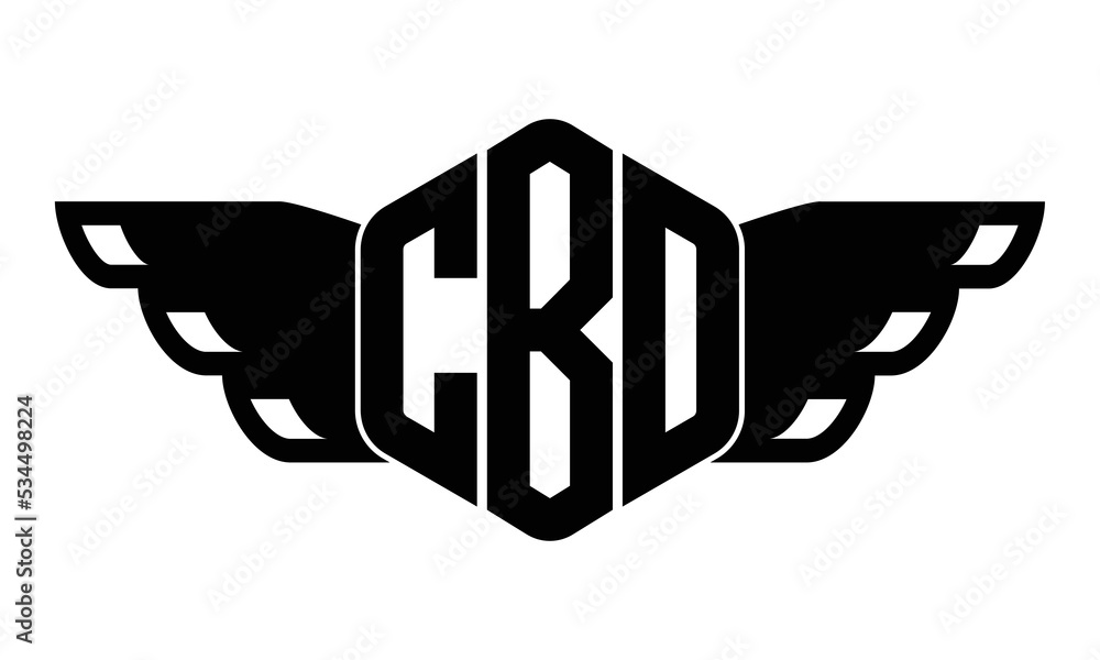 CBO three-letter butterfly iconic logo design vector template | polygon ...