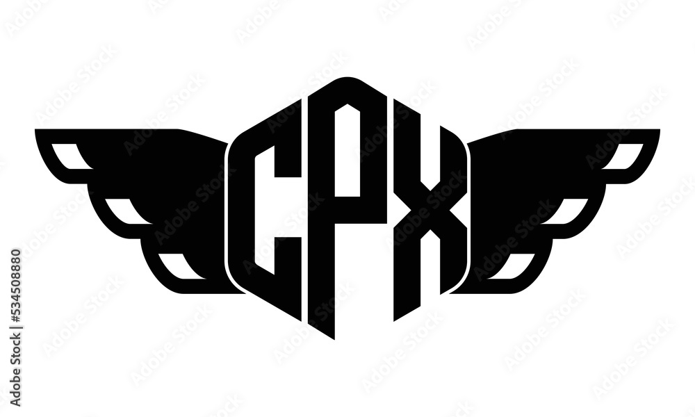 CPX three-letter butterfly iconic logo design vector template | polygon ...
