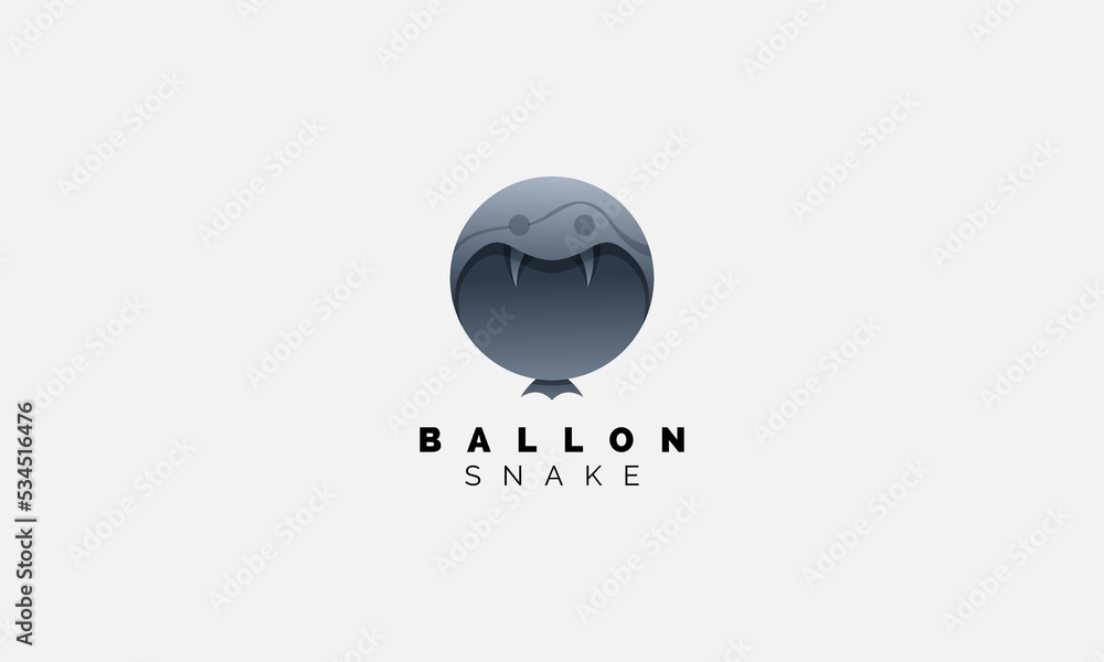 Abstract Modern Snake logo with Balloon concept Stock Vector | Adobe Stock