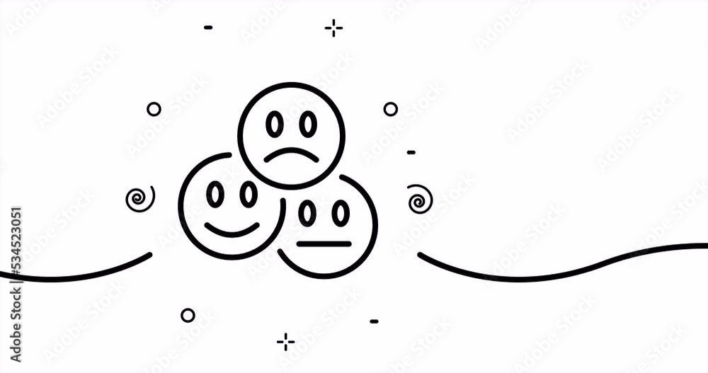 Emoticons. Feedback, reaction, comment, review, positive, social media ...