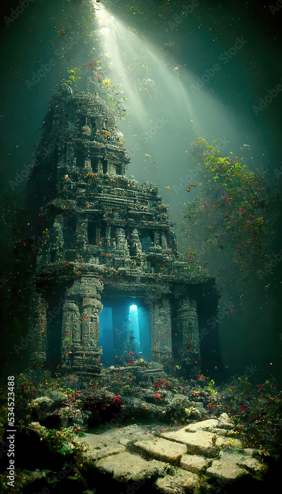 AI generated image of Dwaraka, the ancient Indian city submerged under ...