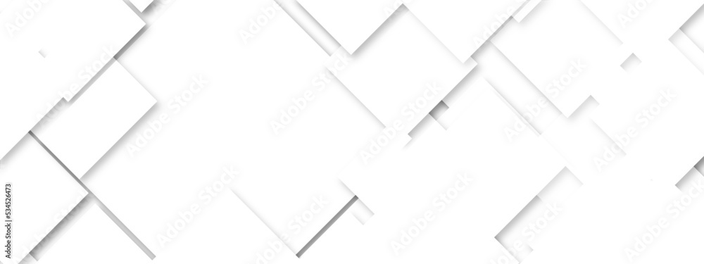 Abstract white geometric overlapping square pattern, design of ...