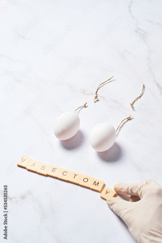 Vasectomy concept: the word vasectomy made with wooden tiles Stock ...